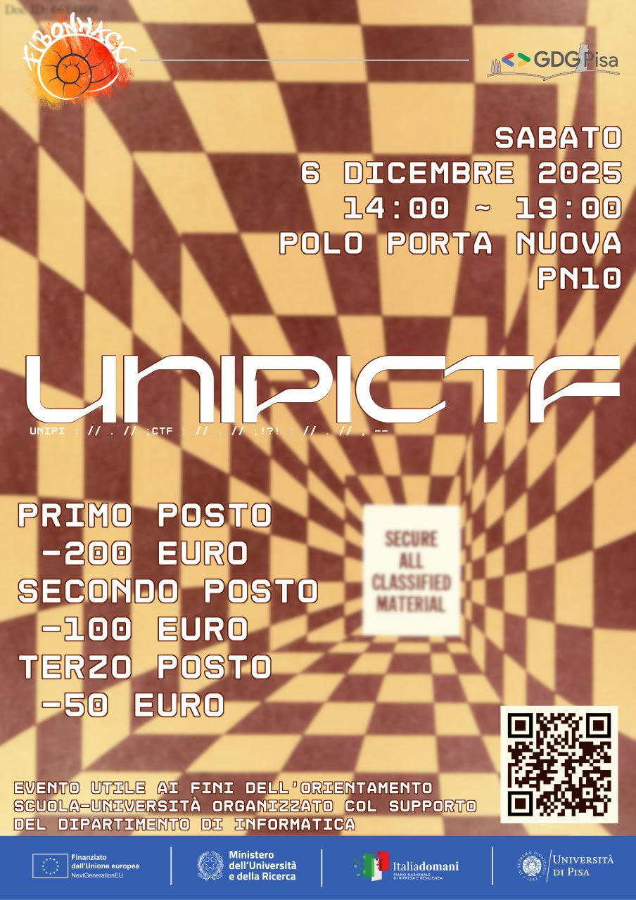 Unipi CTF: sfide di cybersecurity all’Università di Pisa - Dipartimento di Informatica